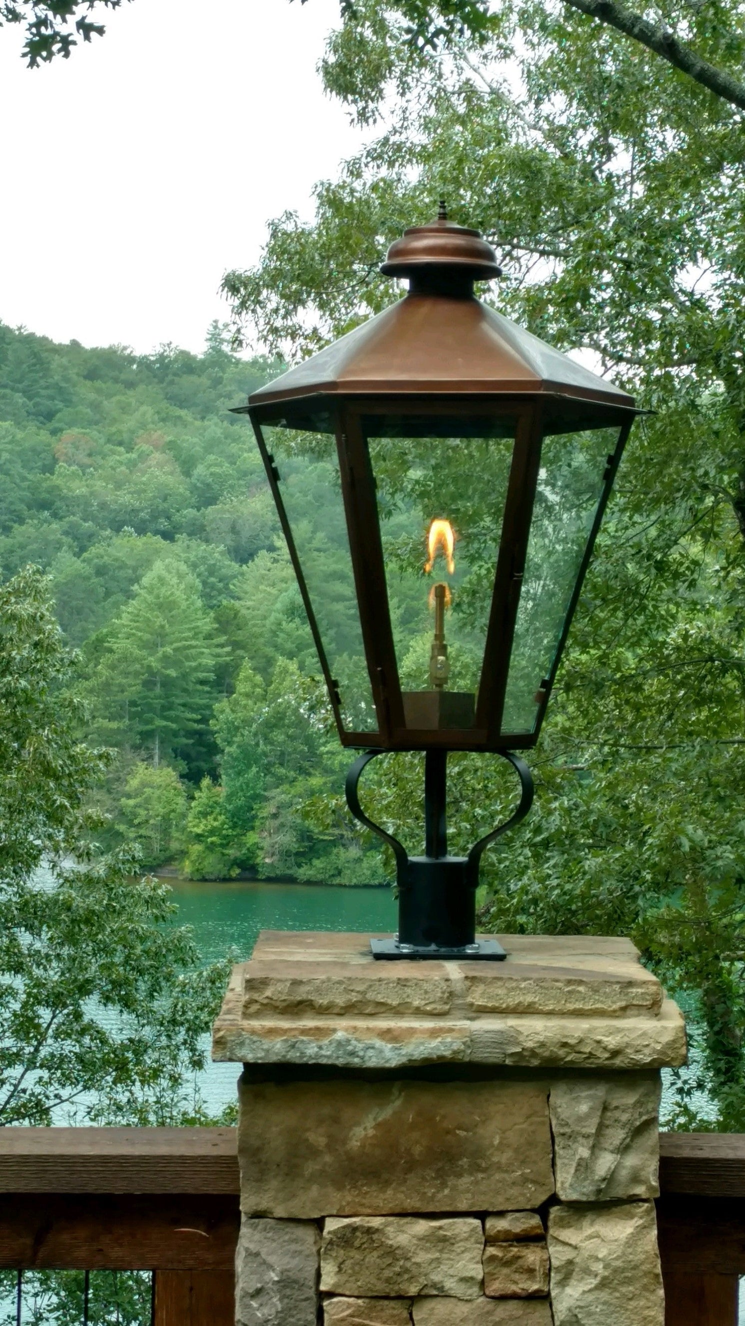Braxton Copper Lantern - Wall Mount with Full Yoke– Tower Lighting