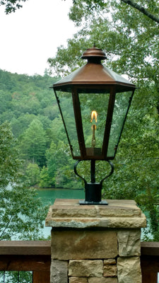 Braxton Copper Lantern - Wall Mount with Full Yoke– Tower Lighting