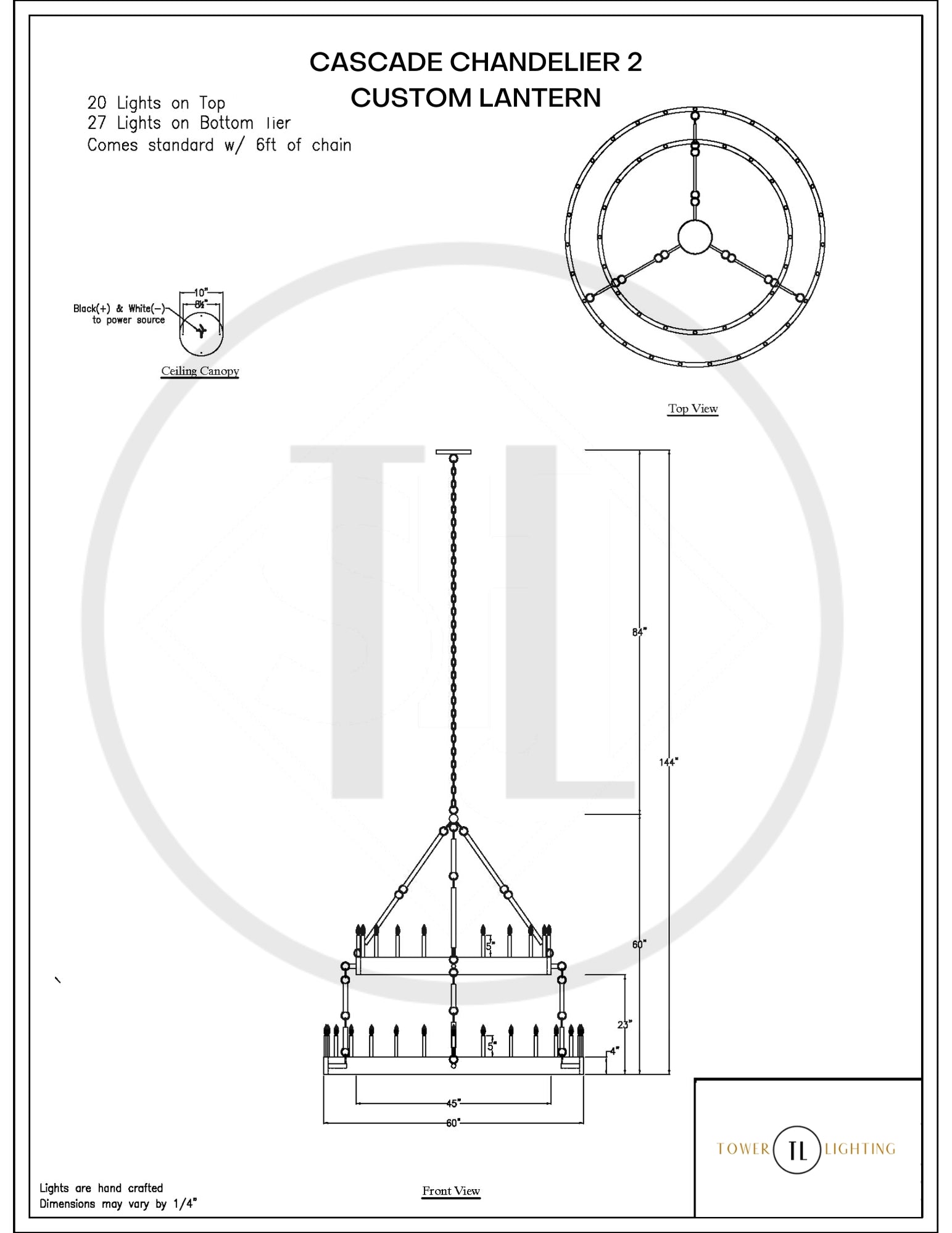 Cascade Chandelier 2 - Custom– Tower Lighting