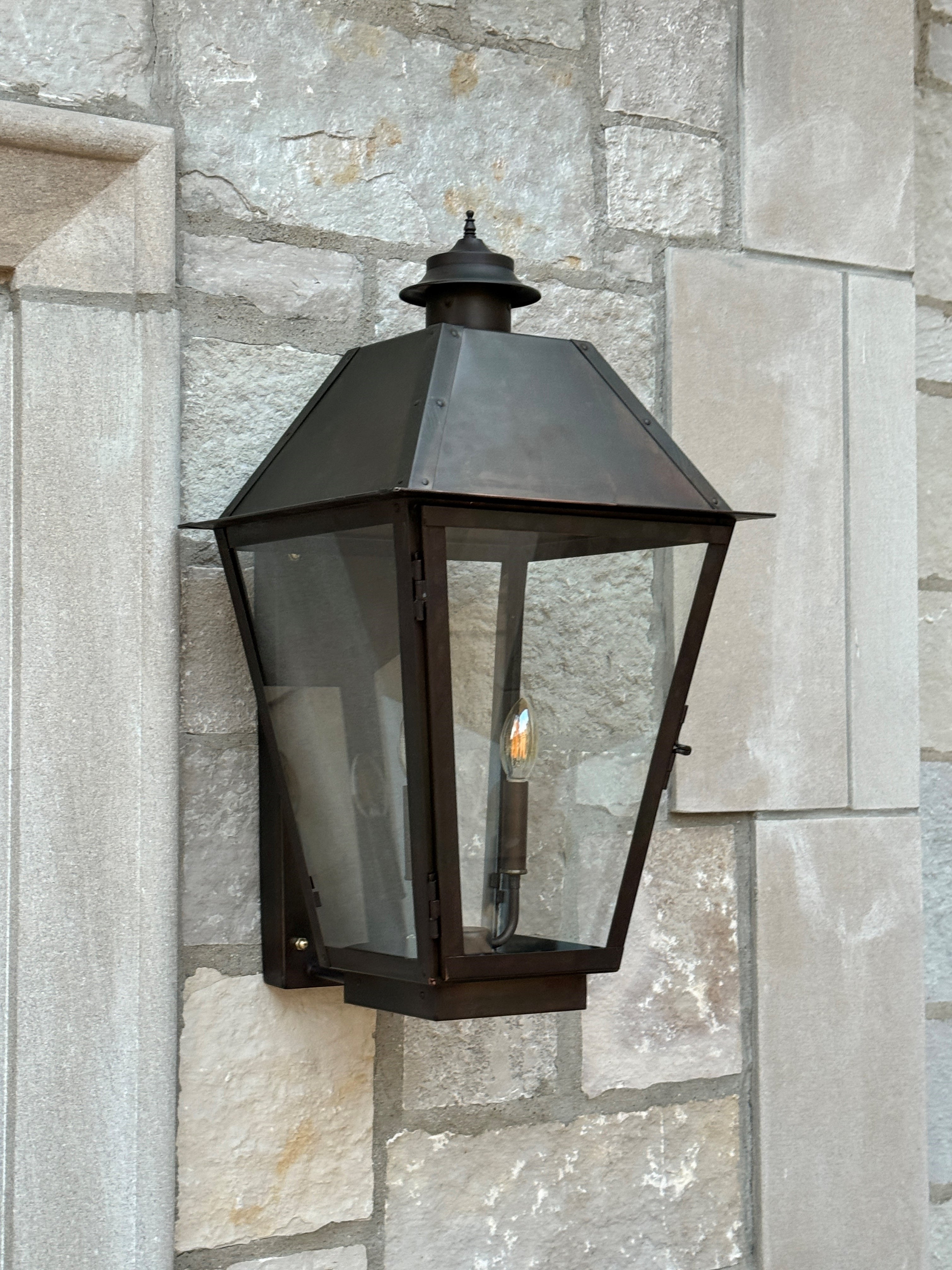 Classic Copper Lantern - Copper Wall Mount– Tower Lighting