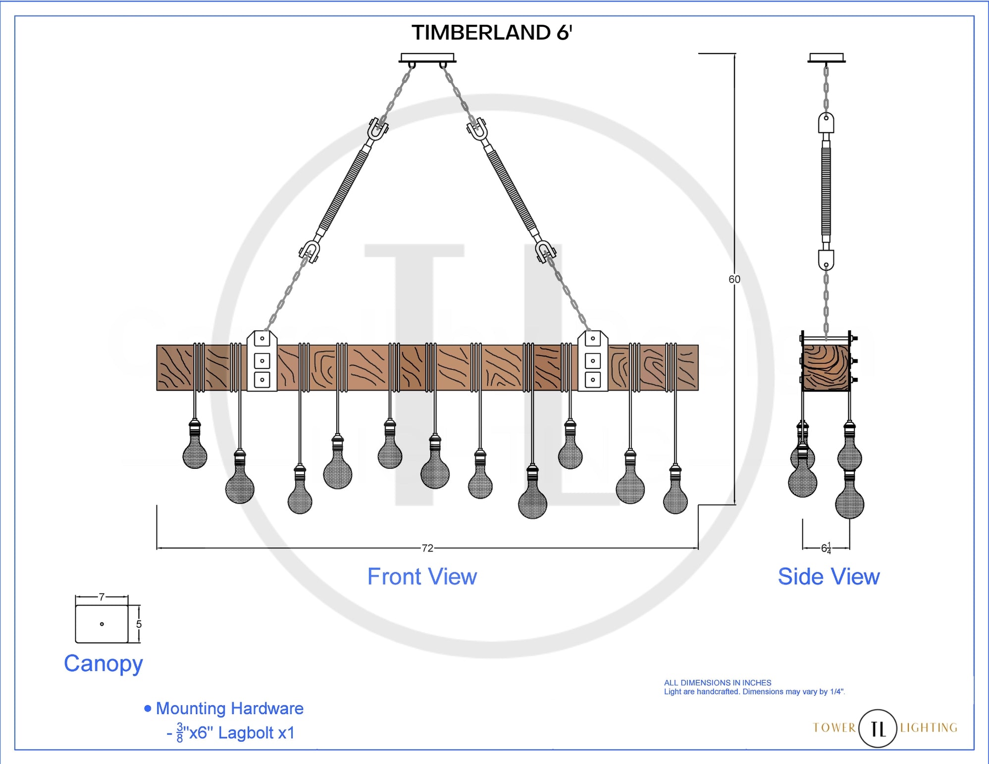 Timberland Chandelier– Tower Lighting