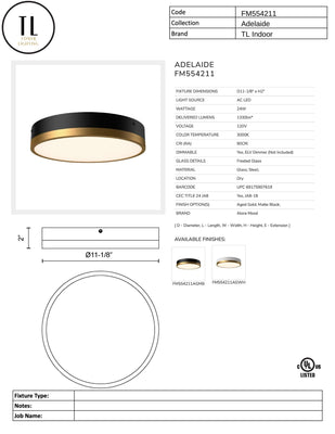 Adelaide Flush Ceiling– Tower Lighting