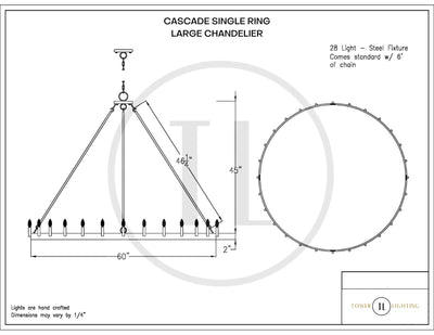 Cascade Chandelier– Tower Lighting