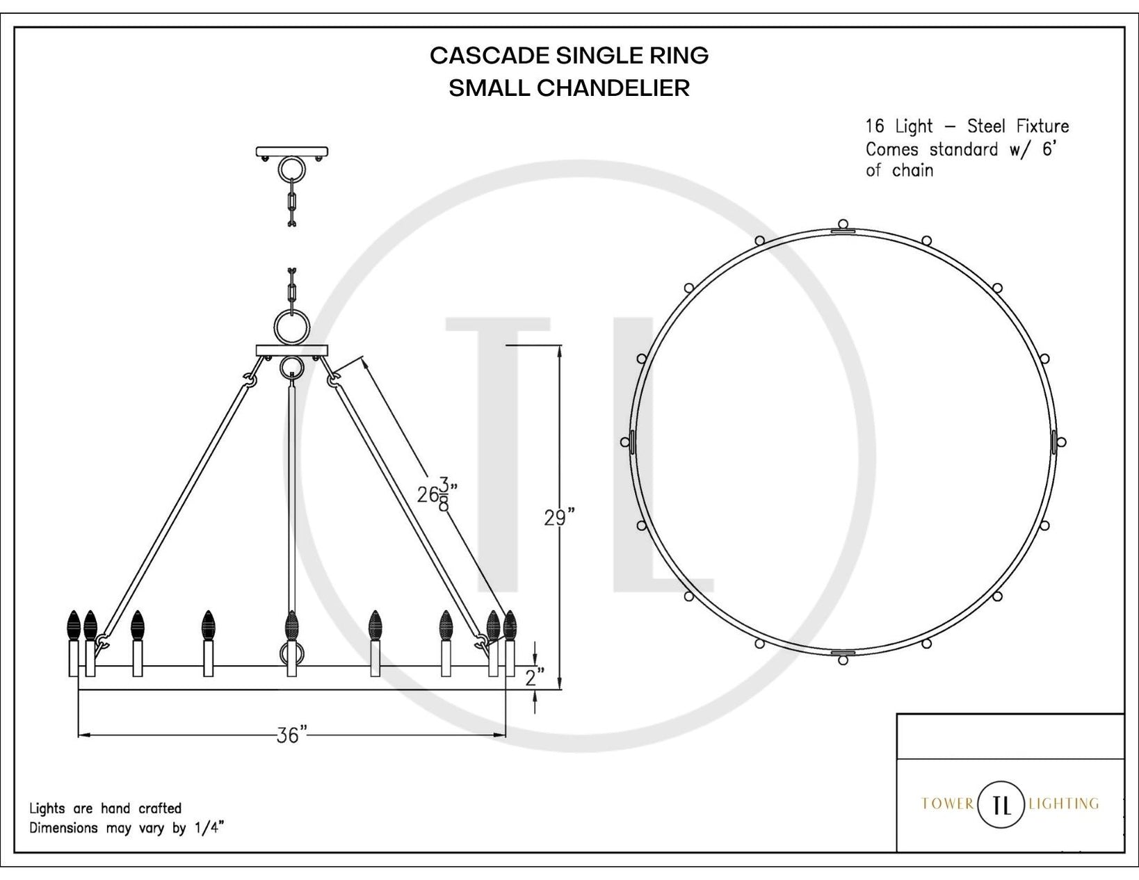 Cascade Chandelier– Tower Lighting
